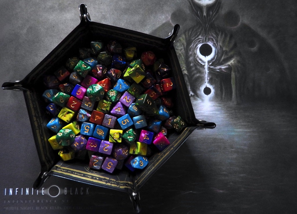 Dice Trays & Miskatonic Game Screen – Infinite Black