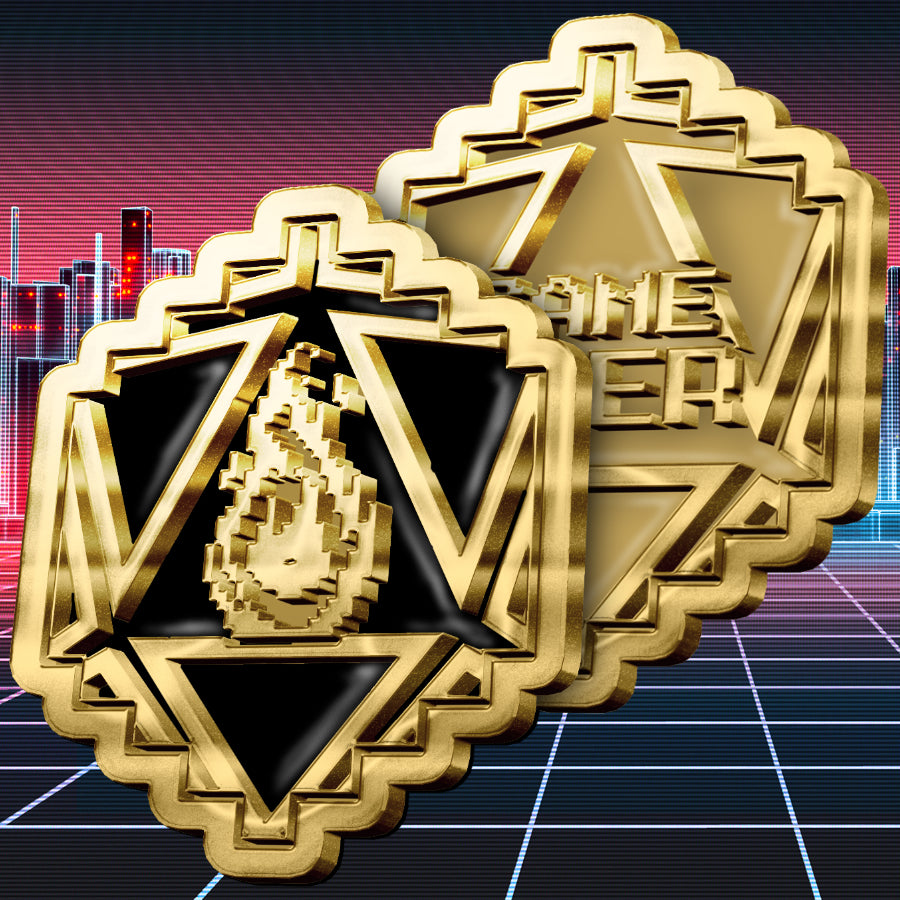 Fireball Black d2 Coin – Infinite Black