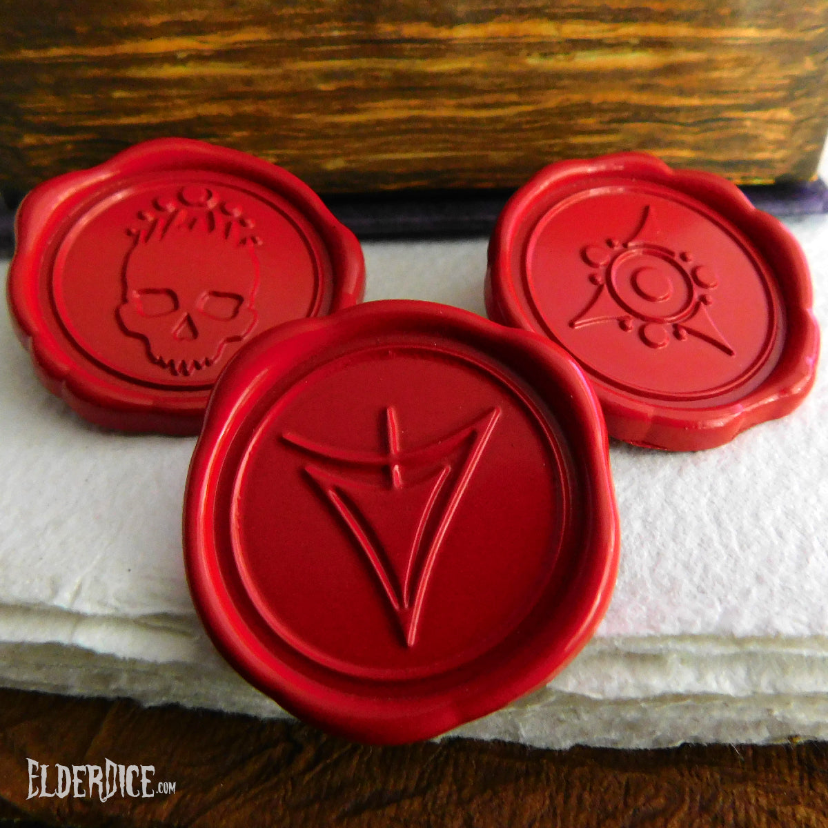 Unspeakable Tomes Pins - 3 Pin Enamel Set Red Wax Style – Infinite Black